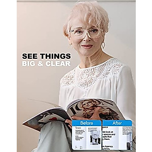 OuShiun 160% Magnifying Glass for Close Work Hobby Craft Reading Jewelry Sewing Repair for Readers Women Men Elderly OS8601