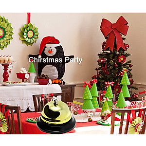 WEKOIL Call Bell Golden Desk Service Bell Customer Ding Bell for Restaurant Hotel Room Kitchen Party School Classroom Office Elderly Teachers Students Large Bright Bell 3.35 inch