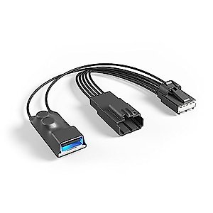 Dongar Dashcam Power Adapter (5-pin Type F) for Select Ford Vehicles. Compatible with Mach-E, Bronco Sport, Explorer and More. Built-in USB Power Source, Connects to Rearview Mirror, Easy to Install