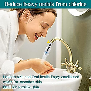 pzlobiet Sink Water Filter, 360 Rotating Design, Removes Chlorine, Fluoride, Heavy Metals, Softens Hard Water, 2 Pcs