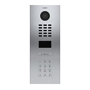 DoorBird IP Video Door Station D2101KV, Stainless Steel V4A Brushed - Salt-Water and Grinding dust Resistant - 1 Call Button- Keypad - POE Capable