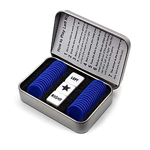 Befantasway Right Left Center Dice Game Set with 3 Dices& 36 Chips - Blue