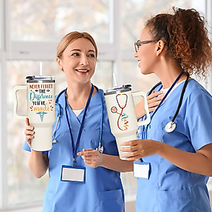 Nurse Gifts for Women - Nurses Week Gifts, Nursing Graduation Gifts - Mothers Day Gifts for Nurses - Birthday Nursing Gifts - Christmas Nurse Practitioner Gifts - New Nurse 40Oz Tumbler With Handle