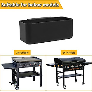 FUPOJH Grease Catcher Blackstone Replacement Parts, Replacement Blackstone Grease Cup for Blackstone Griddle 28” 36”(Short Hook)