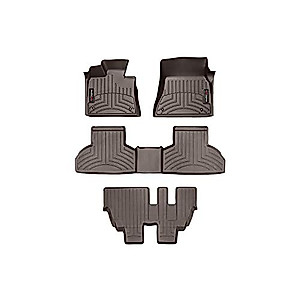 WeatherTech Custom Fit FloorLiners for BMW X5 35i, X5 40e, X5 50i, X5 35d, X5 M - Full Set (47559-1-2-3), Cocoa