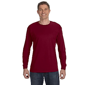 Gildan Mens 5.3 oz. Heavy Cotton Long-Sleeve T-Shirt G540 -GARNET XL