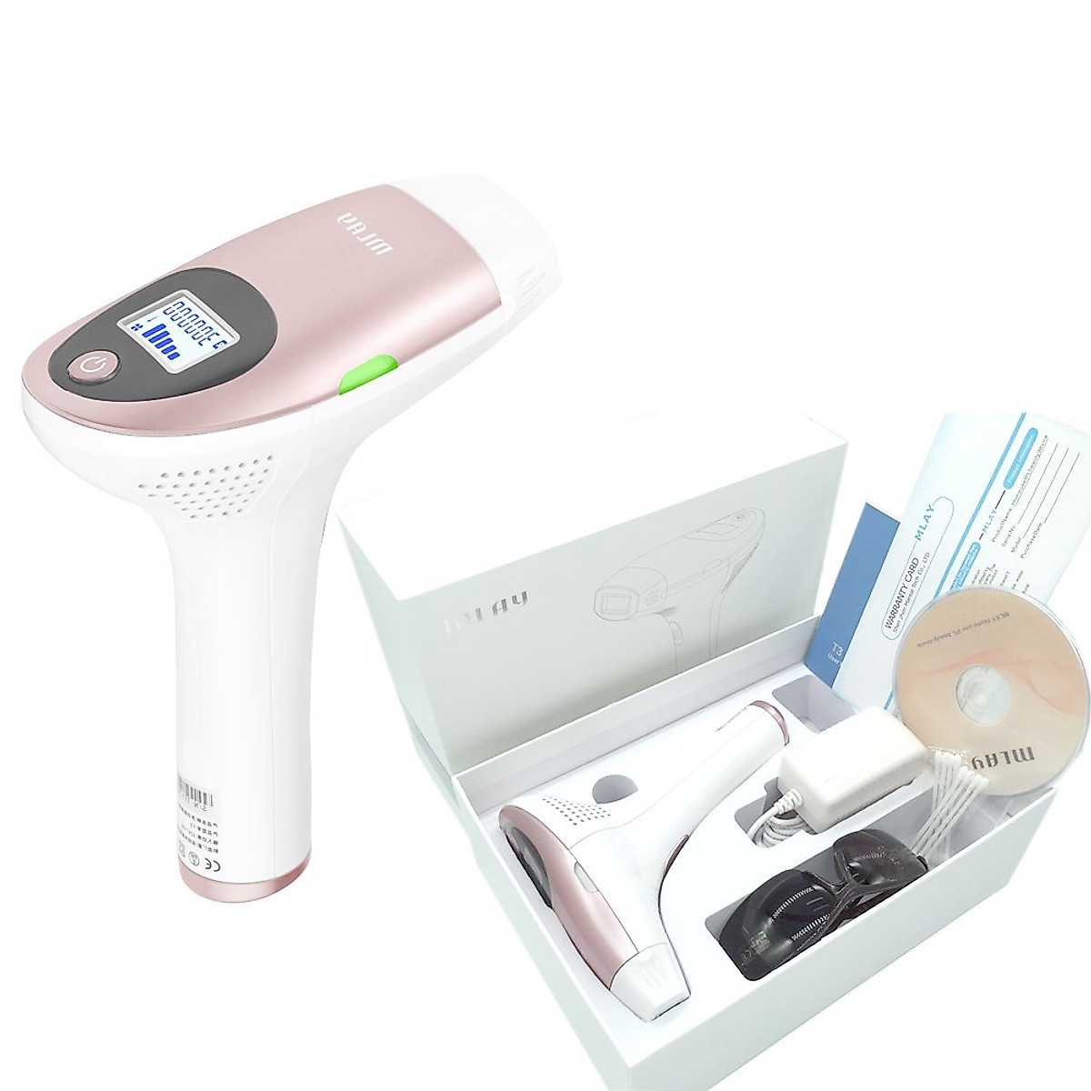 IPL Hair Removal System, Painless Permanent IPL Hair Removal Device for Women & Man, 5 Levels for Different Skin, 300000 Flashes Professional Light Epilator With MLAY T3 (Hair Removal Device)