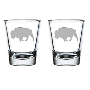 Set of 2 Shot Glasses 1.75oz Shot Glass Buffalo
