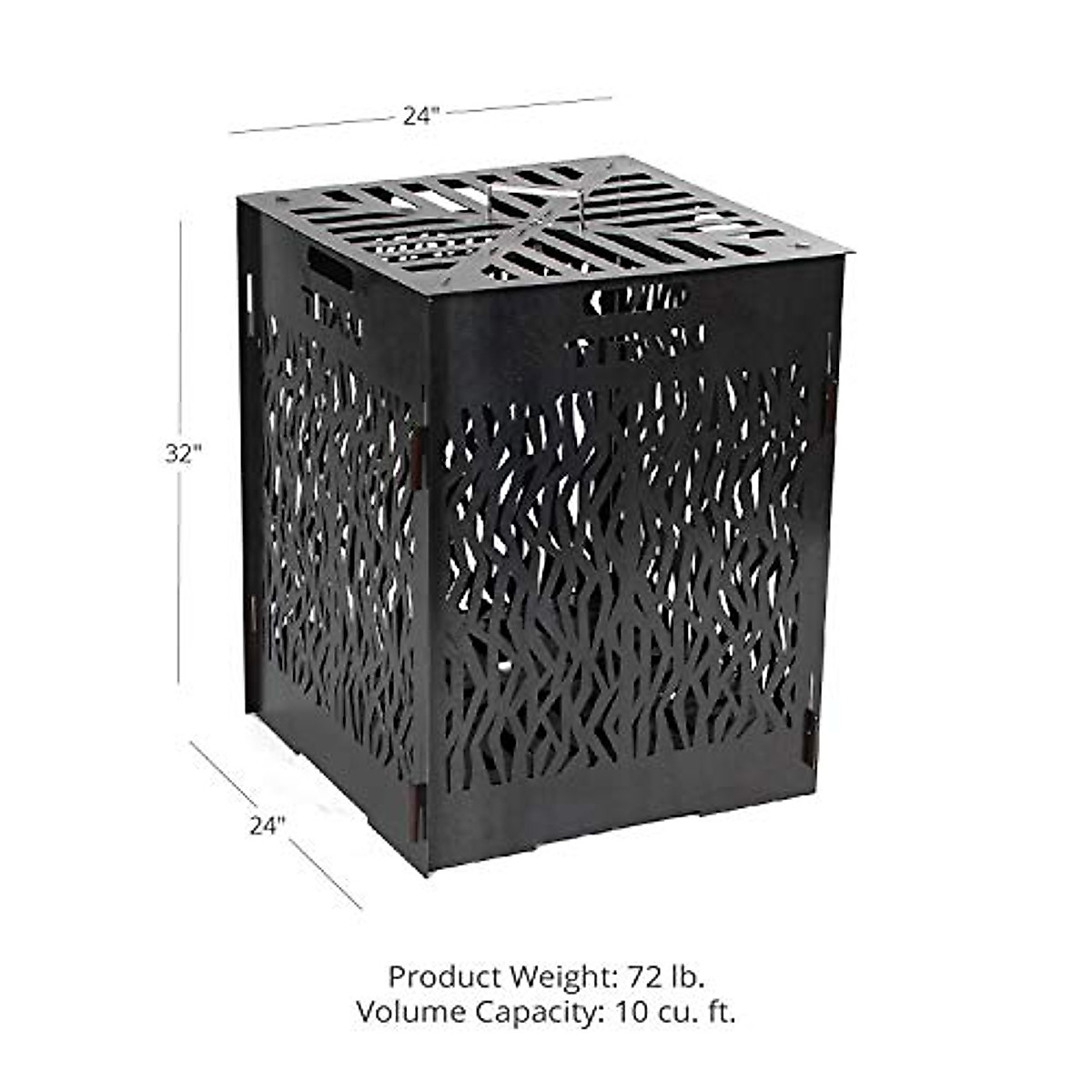 Titan Great Outdoors 30-in Incinerator Fire Pit, Collapsible Burn Fire Pit