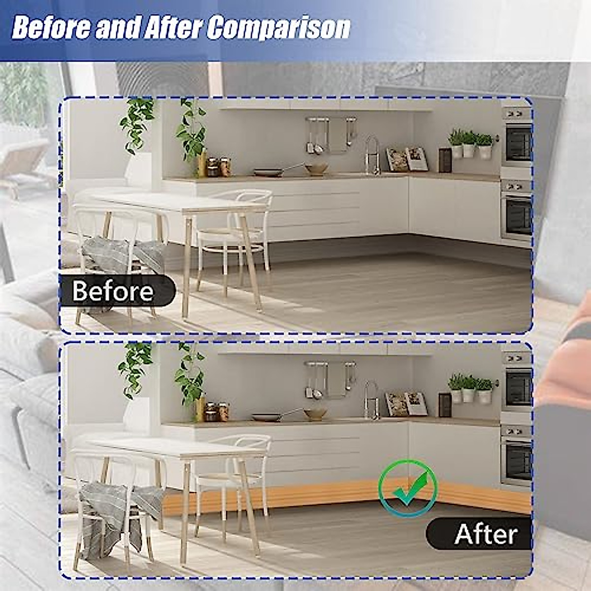 Youyis Flexible Baseboard Molding Trim,4 inch(W) *16.4 ft(L) Peel and Stick Rubber Wall Base Molding Trim, Self Adhesive Soft Foam Wall Baseboards Moulding Trim for Wall Base Cove Base.(Brown)