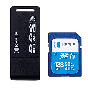 128GB SD Memory Card with USB Reader Adapter Compatible with Nikon COOLPIX S6900 S7000 S9900 S33 S32 S31 S01 S02 S6800, SLR L26 L810 L610 L820 L28, W100 W300 B600 A100 A300 A900 A1000 Digital Camera