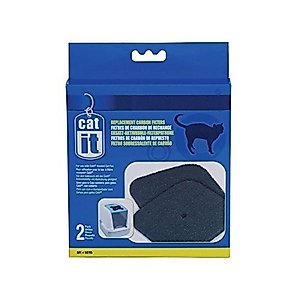 Catit Replacement Carbon Filter for Cat Toilet - 2 Piece, Litter Box, Hood Toilet
