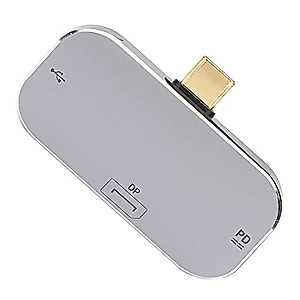 BTIHCEUOT 3 in 1 USB C to DP Adapter, Power Supply High Speed Plug and Play USB C Docking Station for Home for Office for Travel