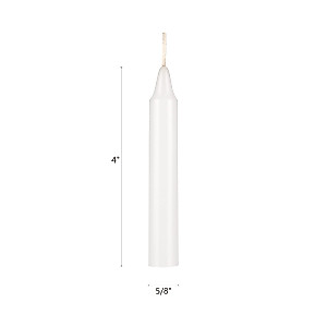Mega Candles 10 pcs Unscented White 5 Inch Taper Candles, Multi Purpose, Household General Usage, Emergency Lighting, Church, Prayer Vigils, Religious Ceremonies