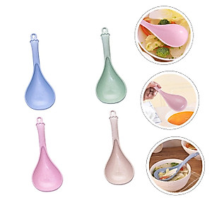 Anneome 4Pcs Kitchen Food Serving Spoon Creative Soup and Porridge Spoons for Buffet Catering and Everyday Use Multifunctional Utensils for Serving Food