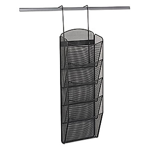 Safco 5578Bl Onyx Mesh Literature Rack Five Compartments 10-1/4W X 3-1/2D X 28-1/3H Black