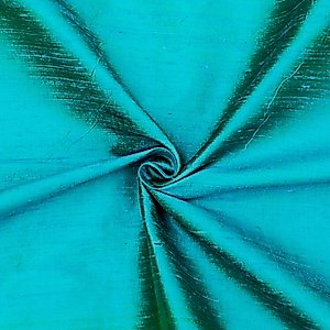 Fabric Mart Direct Silk Fabric, Turquoise Green Silk Fabric, Fabric 100 Silk Indian Silk Fabrics by The Yard, 1 Yard Silk Fabric by Yard, 41 inch Width 100% Pure Silk Fabric by Yard Curtain