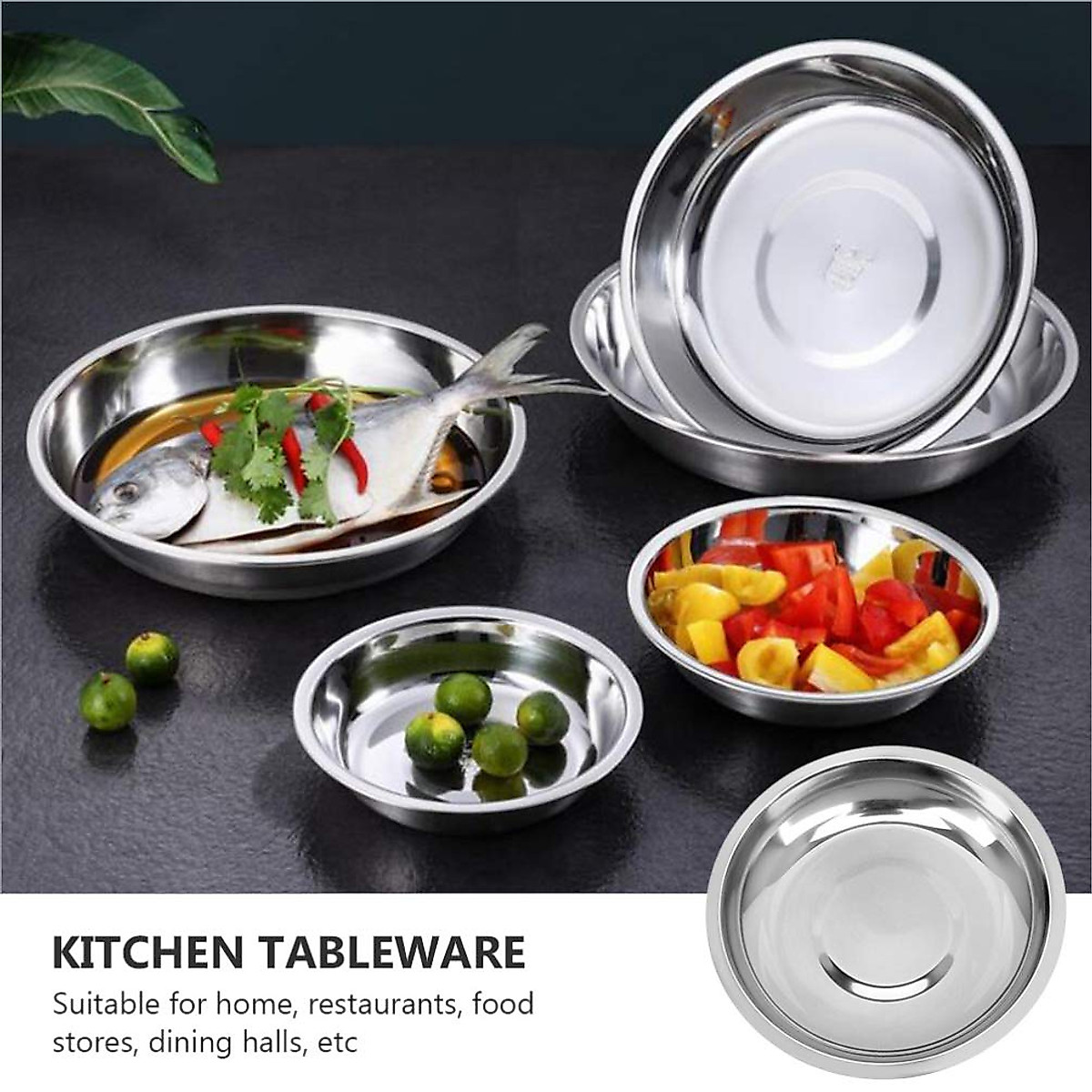 DOITOOL Stainless Steel Sauce Dishes, 10Pcs Round Seasoning Dishes Sushi Dipping Bowl Mini Appetizer Plates Saucers Dishes Mini Saucers Bowl (3. 1Inch)