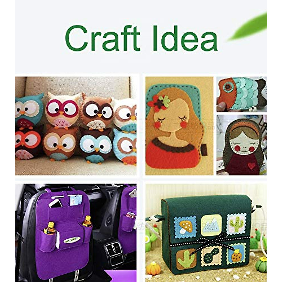 YYCRAFT Stiff Felt Sheets Thick Felt 9 Inch X 12 Inch - 15 Pcs Pack, White