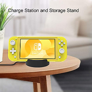 J&TOP Charging Dock for Nintendo Switch Lite, Charging Station with 2 USB Ports Compatible with Wired Controllers
