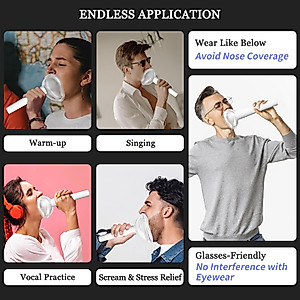 TroyStudio Vocal Dampener, High Quality Silicone Voice Silencer for Singing Practice, Warm-up, Stress Relief Scream Jar, Anger Management Shouting Vase, Portable Soft Odorless Soundproof Mask