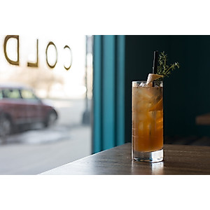 Crafthouse by Fortessa Professional Barware by Charles Joly, Etched Schott Zwiesel Tritan 16.2 oz Iced Beverage, Longdrink, Collins Barware/Cocktail Glass, Set of 4