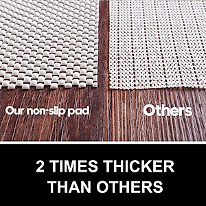 Aurrako Non Slip Rug Pads 8x10 Ft Extra Thick Rug Pad Gripper for Area Rugs,Carpeted Vinyl Tile and Any Hard Surface Floors Under Area Rugs,Runner Anti Slip Non Skid Carpet Mat (8'x10')