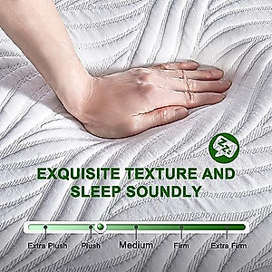 King Size Mattress, 10 Inch Gel Memory Foam Mattresses for Cool Sleep & Pressure Relief, Medium Firm Mattresses in Box, Fiberglass Free, CertiPUR-US Certified (King)