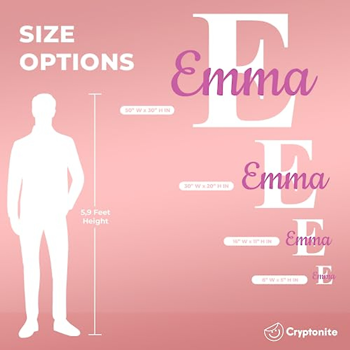 Personalized Name & Initial Vinyl Wall Decor I Nursery Wall Decal for Baby Boy & Girl Decoration I Stickers for Kids I Multiple Options for Customization (Wide 22" x 15" Height (Small))