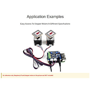 Stepper Motor HAT Drives Two Stepper Motors Up to 1/32 Microstepping for Raspberry Pi Zero/Zero W/Zero WH/2B/3B/3B+/4B/5 for Use 3D Printer etc @XYGStudy