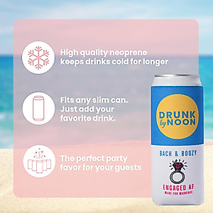 Bride Soon Bachelorette Party Can Cooler Holder [12 Pack], Bridesmaid Can Sleeve Set, Bachelorette Party Supplies, Slim Can Compatible, Bachelorette Bag Fillers, Bachelorette Party Favors