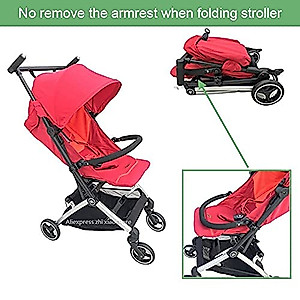 Baby Stroller Accessories Adustable Armrest,Compatible with GB Pockit+ All City (PU Leather Armrest), 1 Count (Pack of 1)-L8