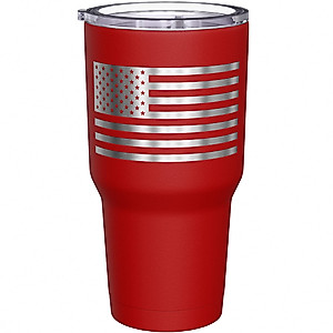 We The People Holsters - Girls Just Want To Have Guns Coffee Tumbler - American Flag Travel Mug - Double Insulated Cup For Women - 30 oz