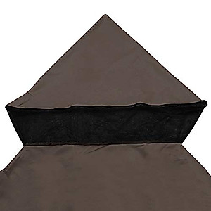 Yescom 10'x10' Gazebo Top Replacement for 2 Tier Outdoor Canopy Cover Patio Garden Yard Coffee Liqueur Y00210T10