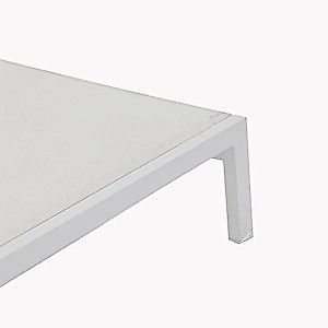 Whiteline Modern Outdoor Living White Bondi Contemporary Outdoor Chaise, 2 Piece Set