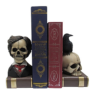 World of Wonders Forgotten Lore Poe 7.15" Bookend Gothic Themed Decor Figurine Bookend to Organize Books, Novels, and Magazines Inside Your Home and Office