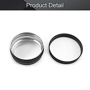 Othmro 6Pcs 2oz 60ml Round Aluminum Cans Tin Can Screw Lid Top Metal Storage Tins Containers Round Empty Container Cans Kitchen Storage Container for Lip Balm, Crafts, Candles, Candies