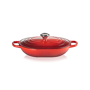 Le Creuset Enameled Cast Iron Signature Oval Casserole, 3.75 qt., Cerise