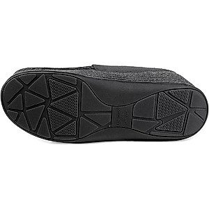 ULTRAIDEAS Men's Carver Slippers Moc Loafer House Shoes Memory Foam, Charcoal Grey, 11 US