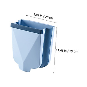 CHILDWEET Garbage Can Hanging Trash Can Cabinet Door Storage Kitchen Trash Basket Counter Waste Bin Folding Trash Basket Cabinet Door Garbage Bin Wall Trash Cans Wall Hanging Office Car