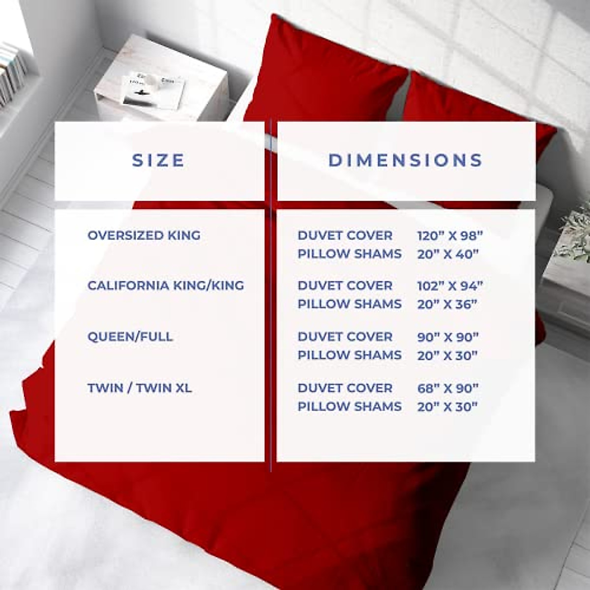 Kotton Culture Queen Duvet Cover Cotton 100% Egyptian Cotton with Zipper & Corner Ties Breathable All Season 600 Thread Count Soft Comforter Cover (Queen/Full, Blood Red)