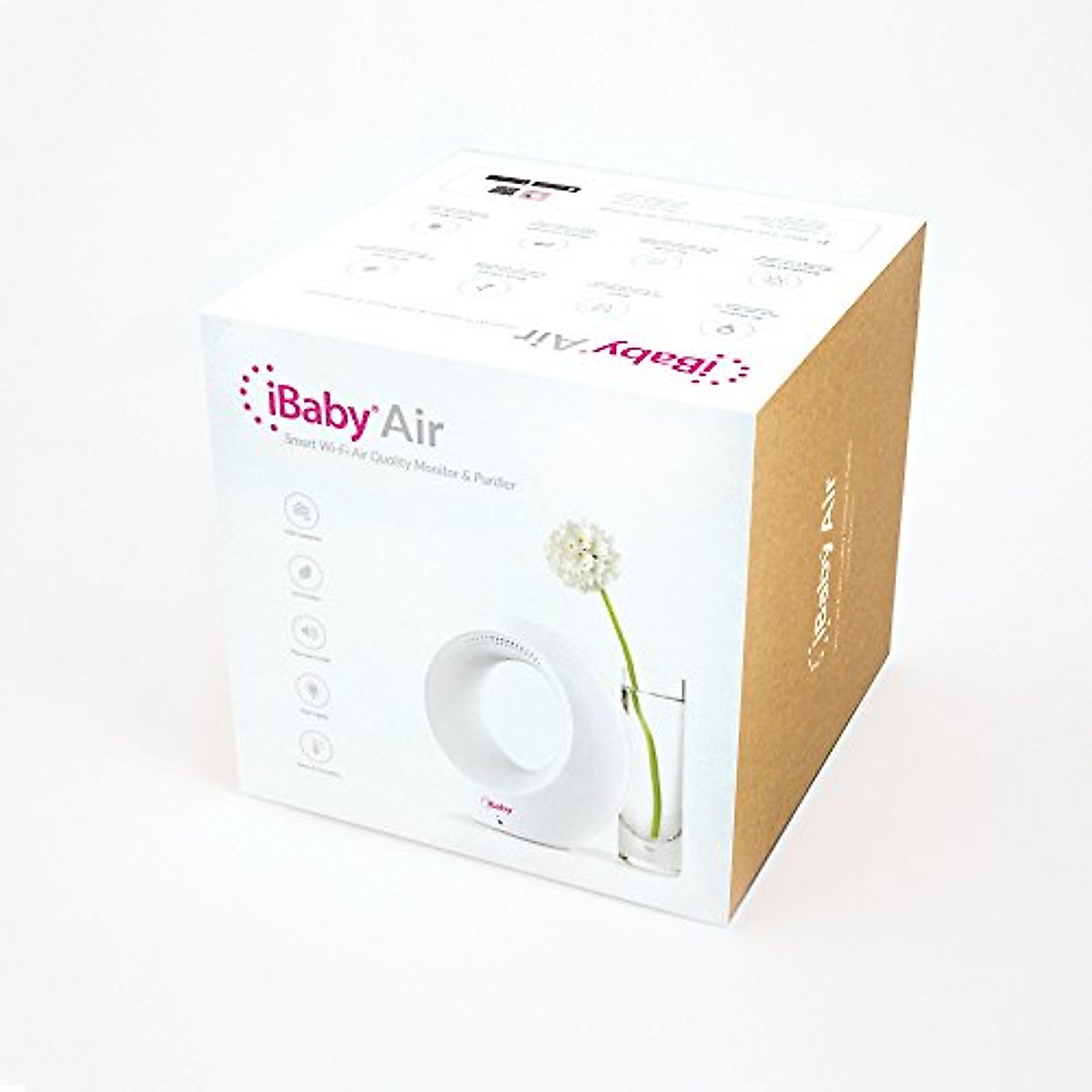 iBaby Air Smart Baby Audio Monitor, Temperature & VOC Detector, White, Small