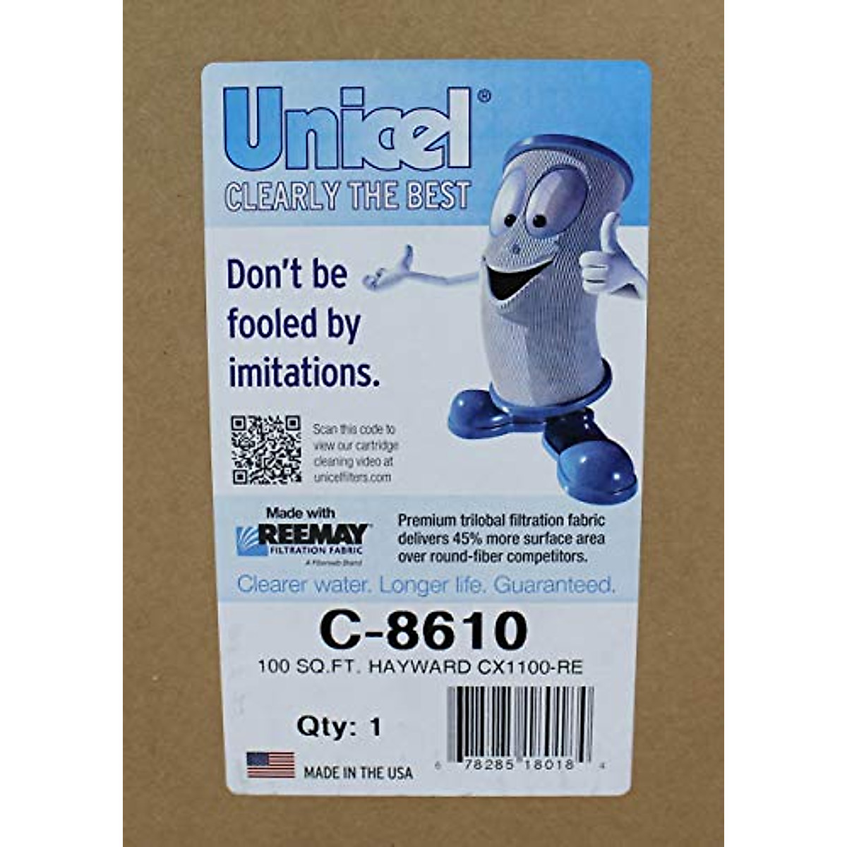 Unicel 2 C-8610 Hayward Star Clear II CX1100 Filter Cartridges PA100 FC-1290