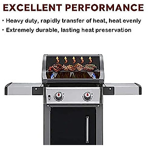 Uniflasy 7637 Grill Cooking Griddle for Weber Spirit I & II 200 Series 17.5 inch Spirit E210 Spirit E220 Spirit S210 Spirit S220 with Front Control Weber Spirit 200 Grill Replacement Flat Cooking Pan