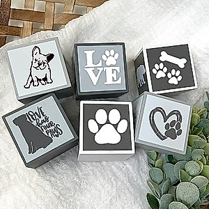 65 Pieces Dog Stencils for Painting on Wood, Dog Paw Print Stencils Reusable Love Dog Painting Stencil Templates for DIY Crafts Scrapbooks Wood Home Supplies (Dog)