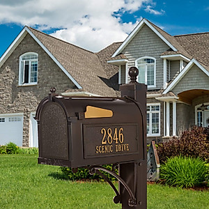 Whitehall Products Deluxe Mailbox Package, Aluminum, French Bronze