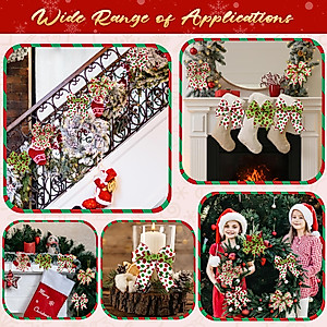 Christmas Ribbon Wired 24 Yard 2.5 Inch Wide Christmas Tree Ribbon Candy Dot Ribbon for Wrapping, Christmas Tree, Wreath, Garland, Home Decor