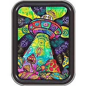 Stash Tins - Alien Space Ship by Dean Russo Storage Container 4.37" L x 3.5" W x 1" H