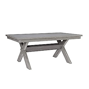 Powell Turino Dining Set, Grey Oak Finish, 6 Chairs