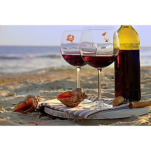 Simply Charmed Beach Wine Charms Magnetic Glass Markers Set of 6 Tropical Summer Charms